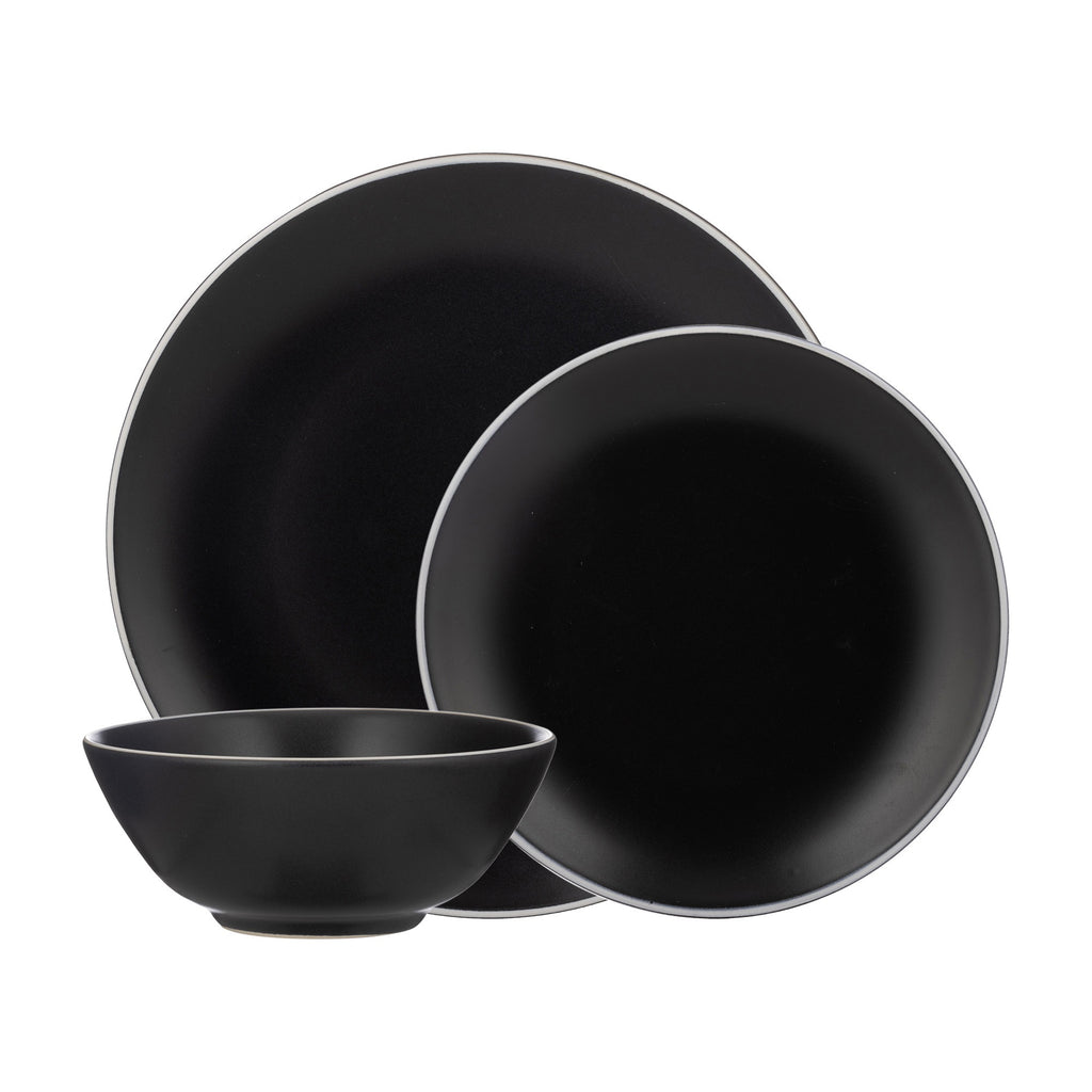 Mason Cash Classic Dinner Set 12pce Black – Ecomstore